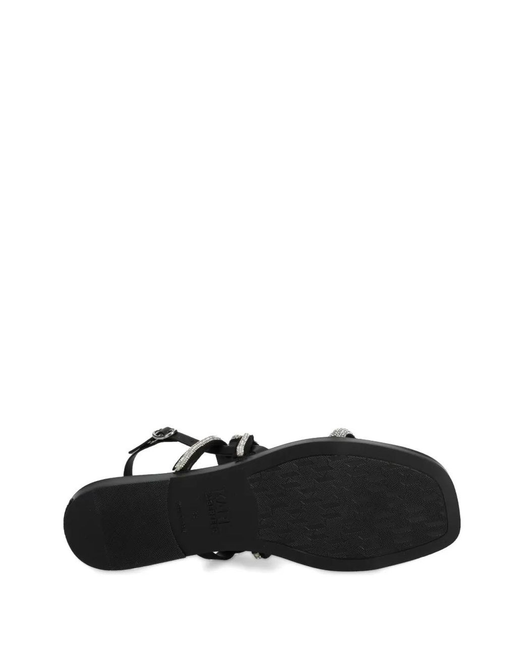 KARL LAGERFELD Logo-Lettering Sandals in White | Lyst