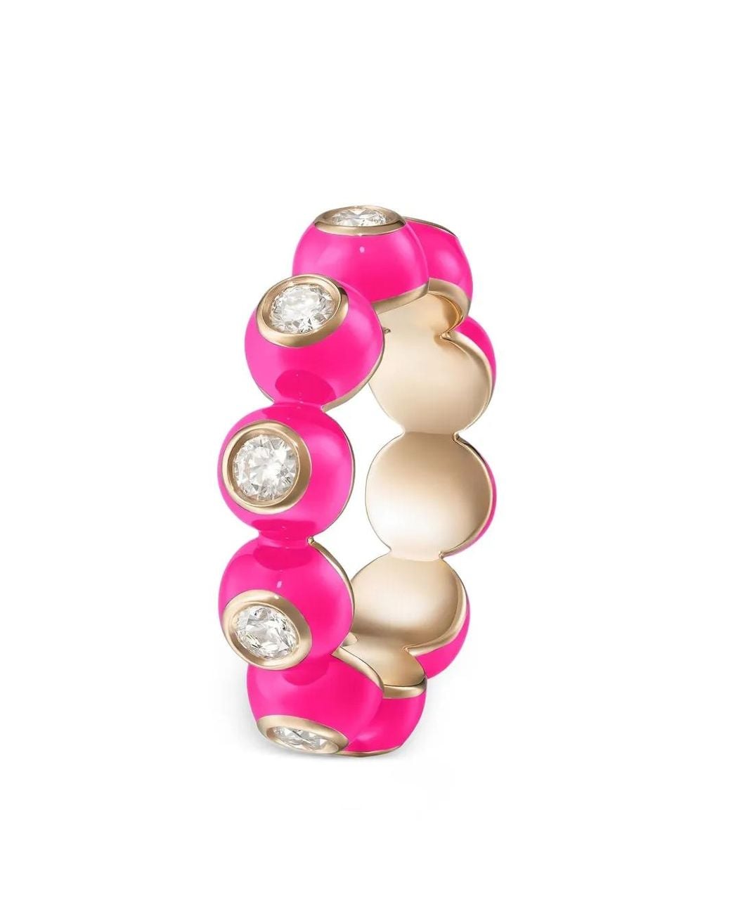 Melissa Kaye 18K Neon Audrey Diamond Eternity Band in Pink | Lyst UK