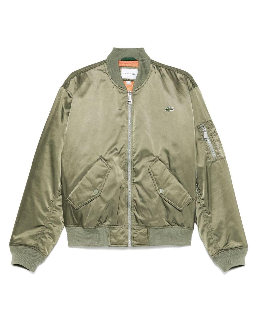 Lacoste Padded Bomber Jacket in Green for Men | Lyst