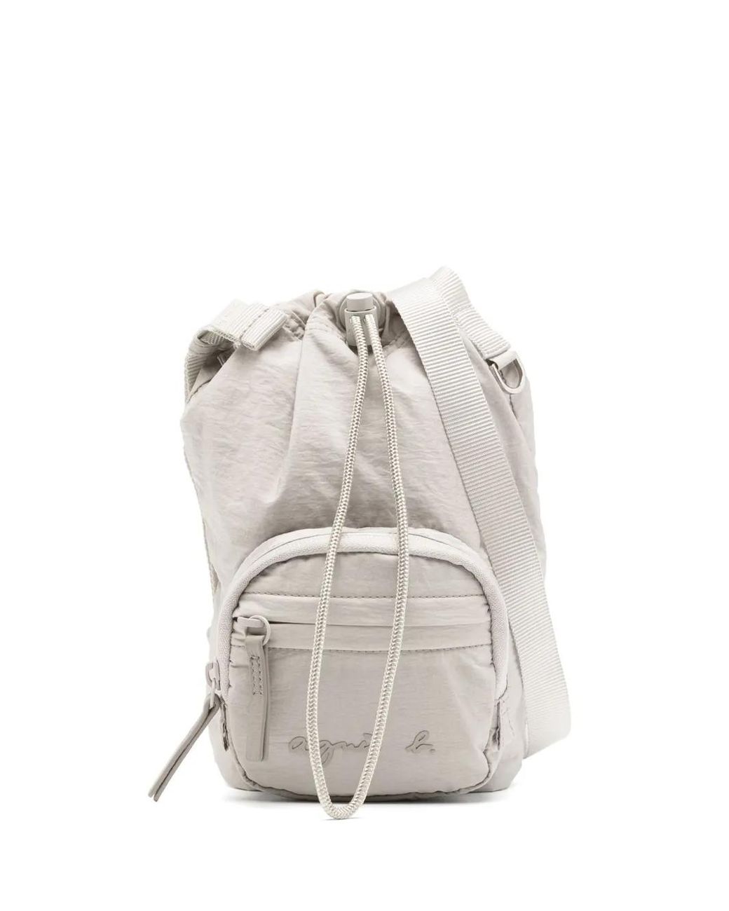 agnès b. Mini Logo Messenger Bag in White | Lyst
