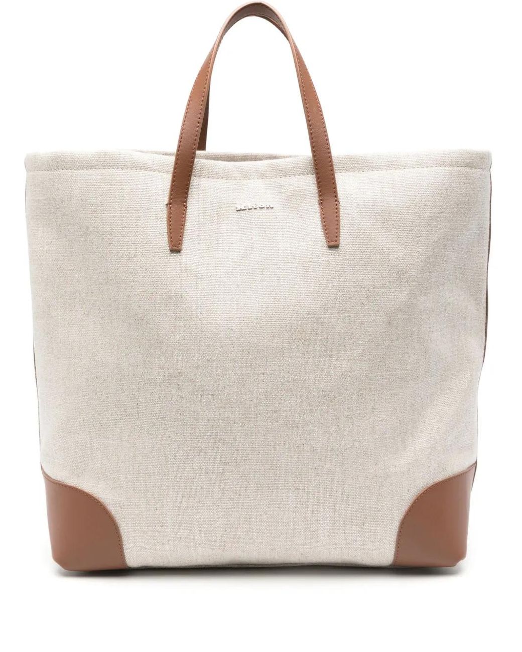 Kiton Logo-Lettering Tote Bag in White | Lyst