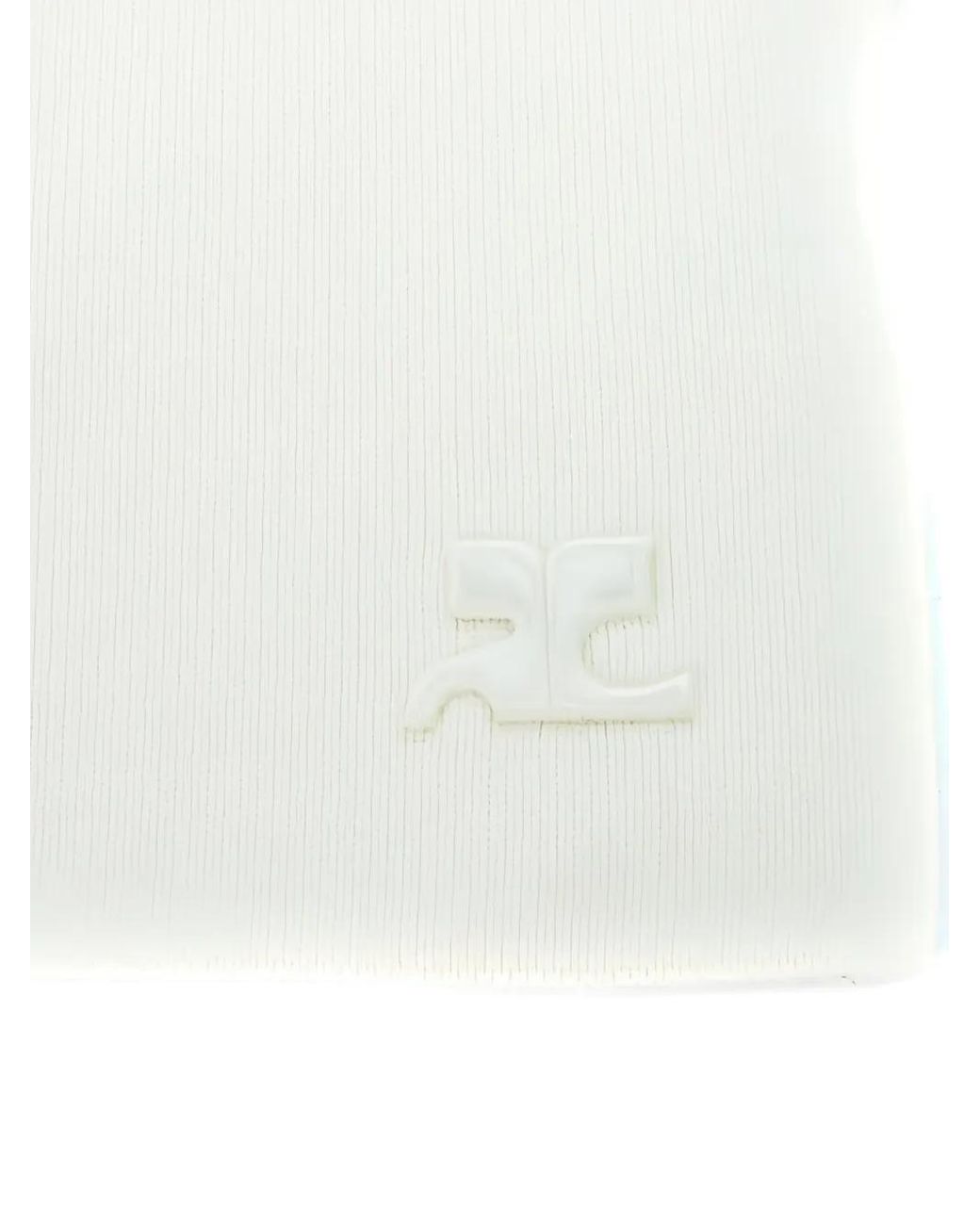 Courreges Logo Scarf in Natural | Lyst