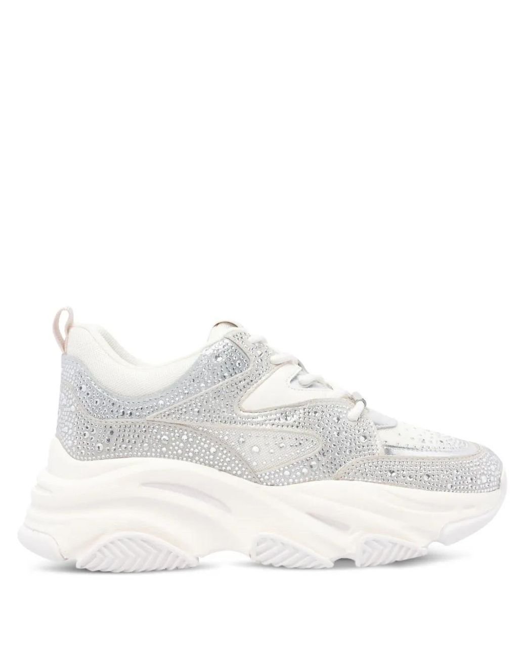 Steve Madden Metallic Chunky Sneakers in White | Lyst