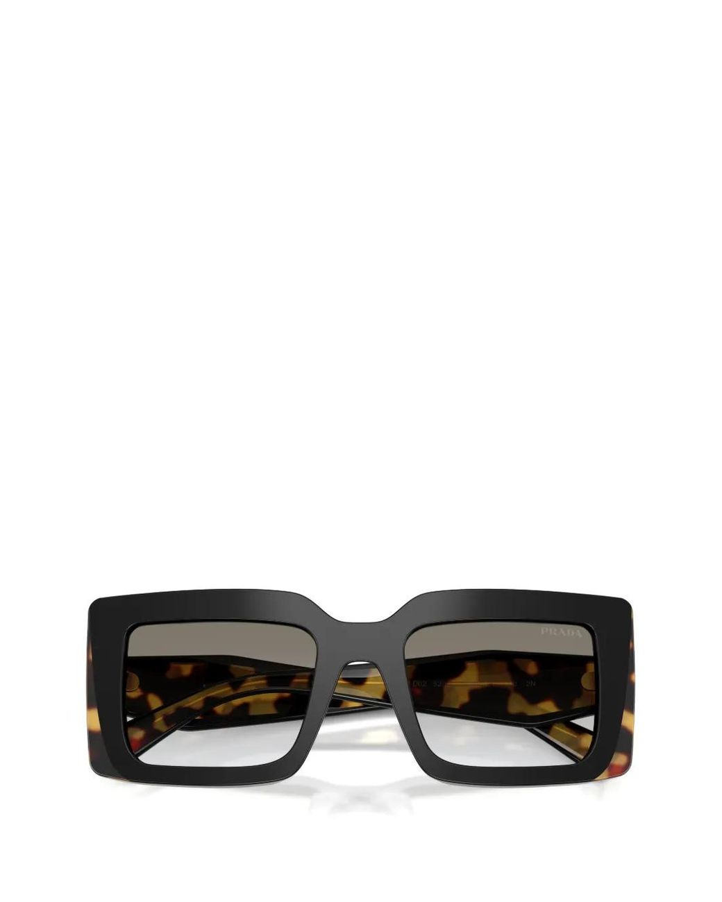 Prada Rectangle-Frame Sunglasses in Black | Lyst