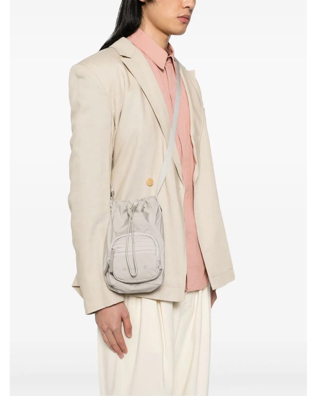 agnès b. Mini Logo Messenger Bag in White | Lyst