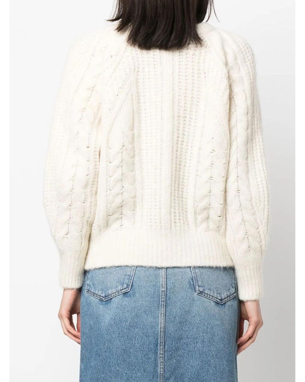 IRO Cable-Knit Wool-Blend Jumper in White | Lyst