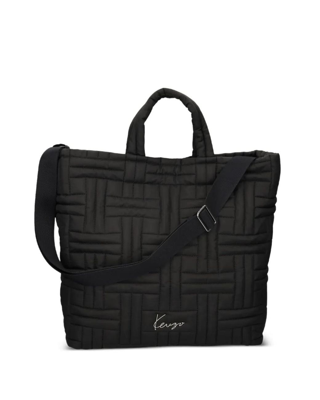 KENZO Logo-Plaque Tote Bag in Black | Lyst UK