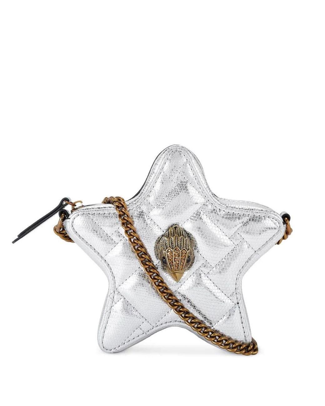 Kurt Geiger Kensington Star Cross Body Bag in White | Lyst