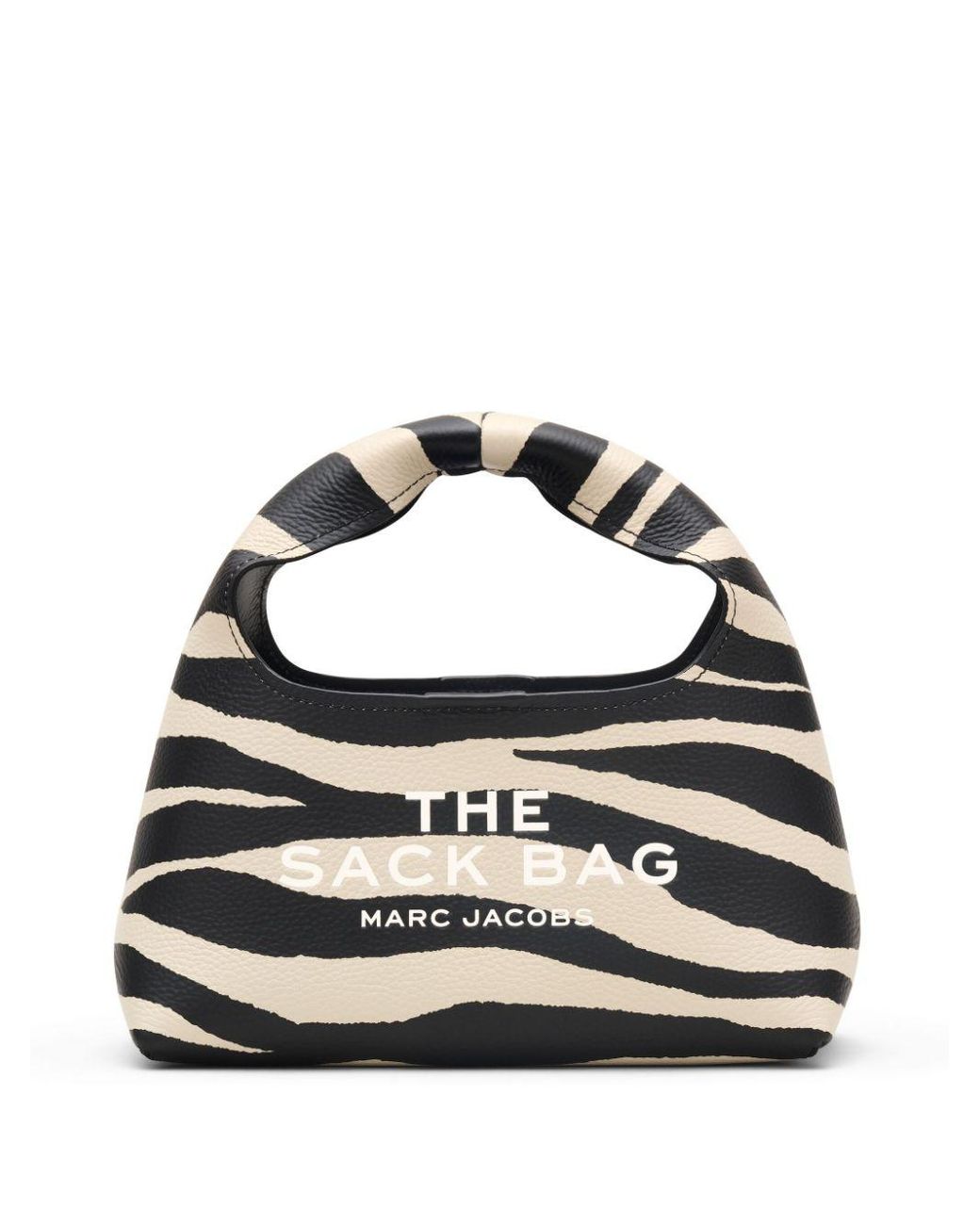 Marc Jacobs The Zebra Leather Mini Sack Bag in Black | Lyst
