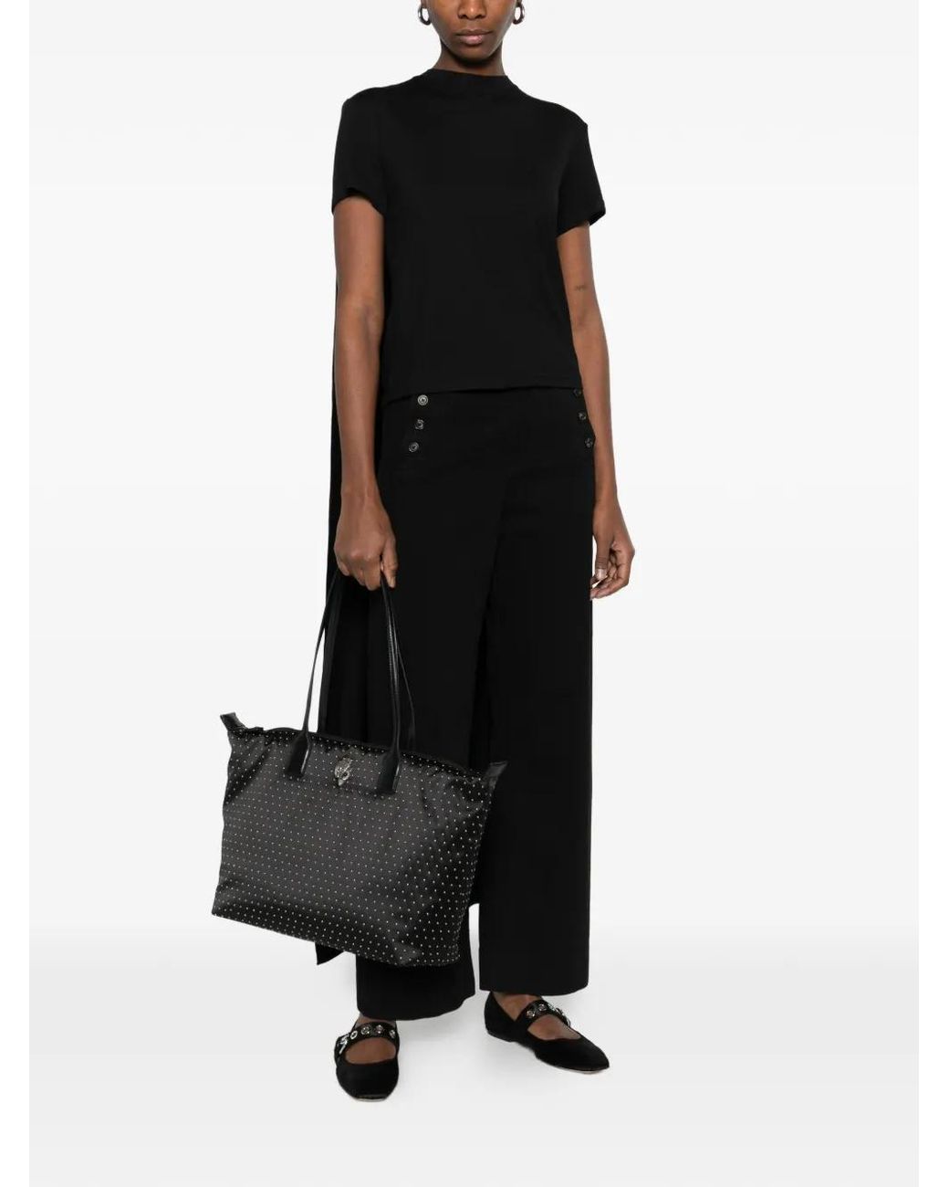 Kurt Geiger Studded Emblem Tote Bag in Black | Lyst