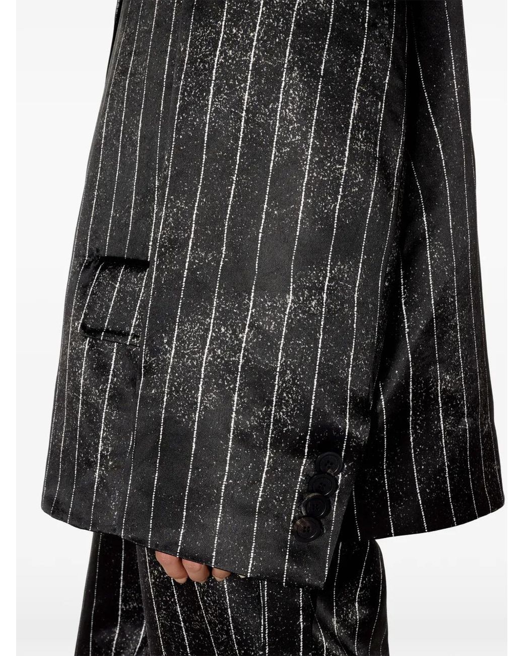 Jean Paul Gaultier Pinstripe-Pattern Jacket in Black | Lyst UK
