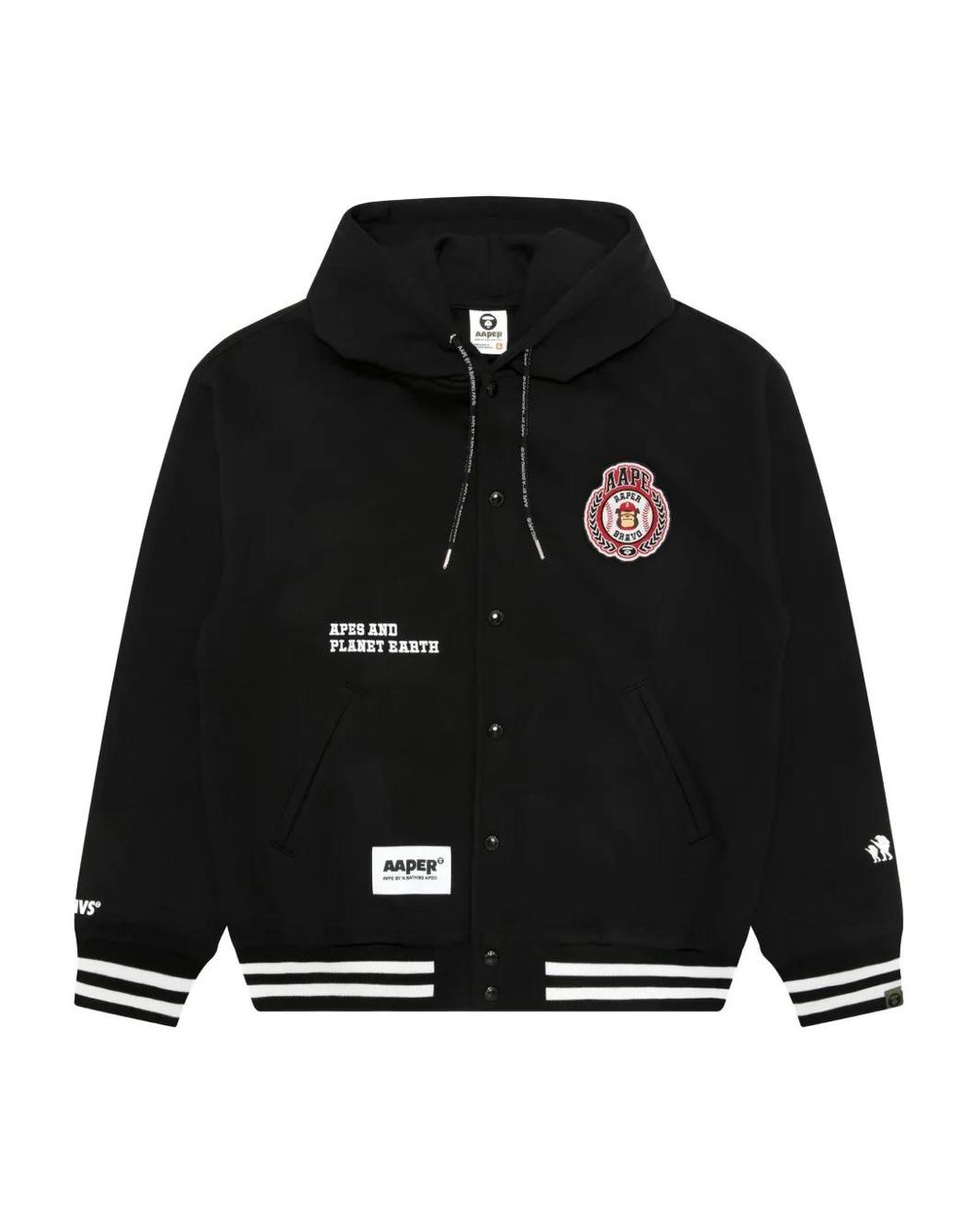 Aape By A Bathing Ape Logo-Appliqué Hoodie in Black for Men | Lyst UK