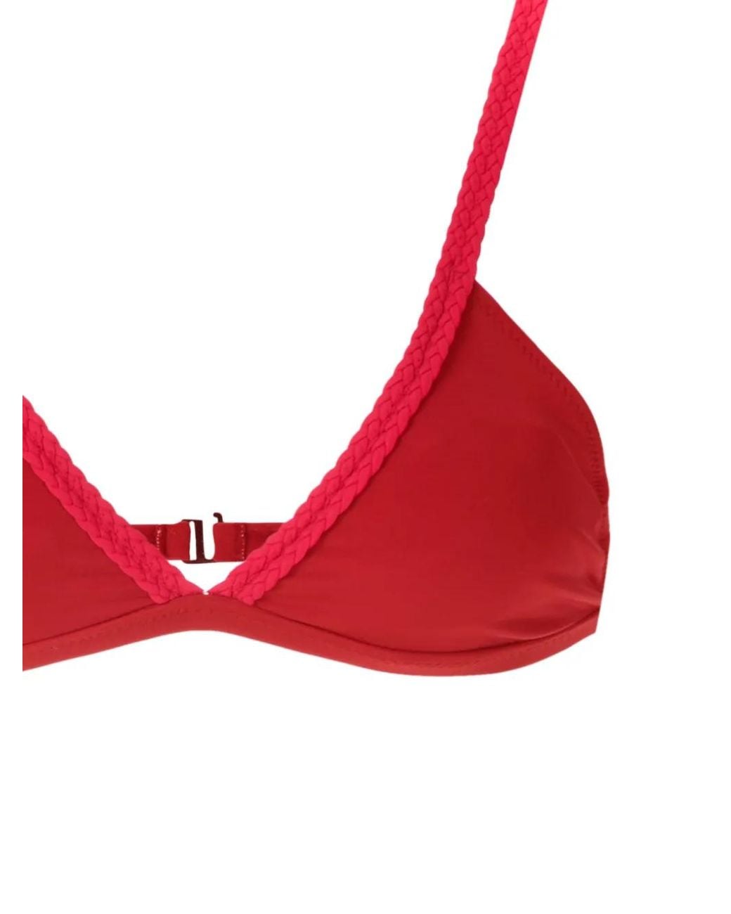 Amir Slama Braided-Trim Bikini Set in Red | Lyst