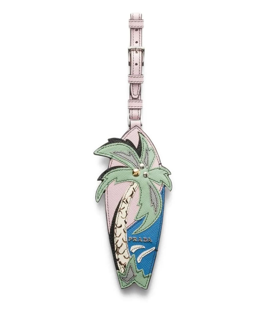 Prada Palm Tree Name Tag in Blue for Men | Lyst