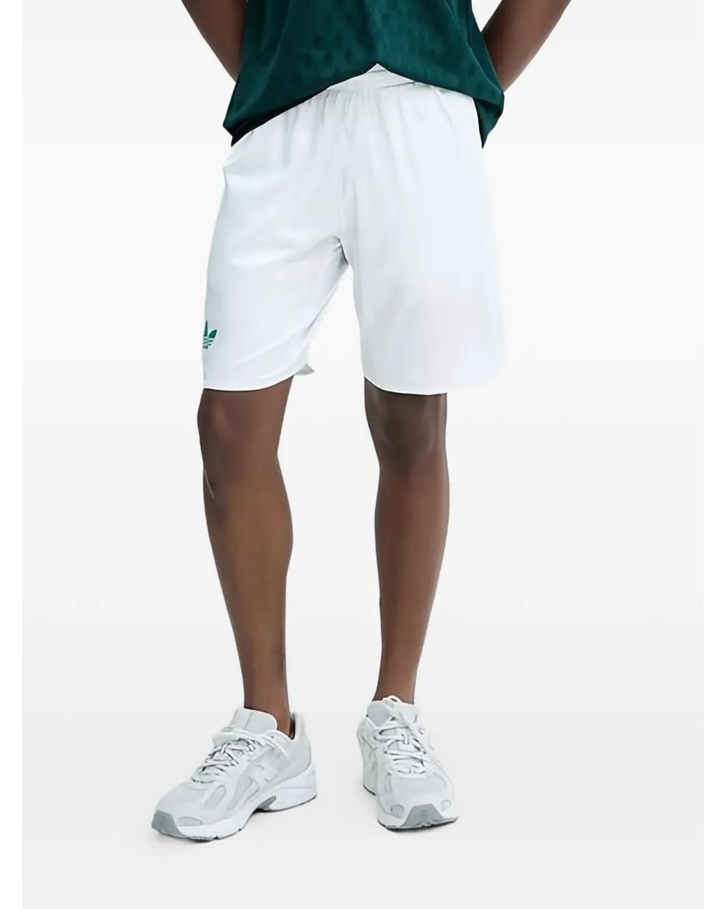 adidas Logo Shorts in White for Men | Lyst UK
