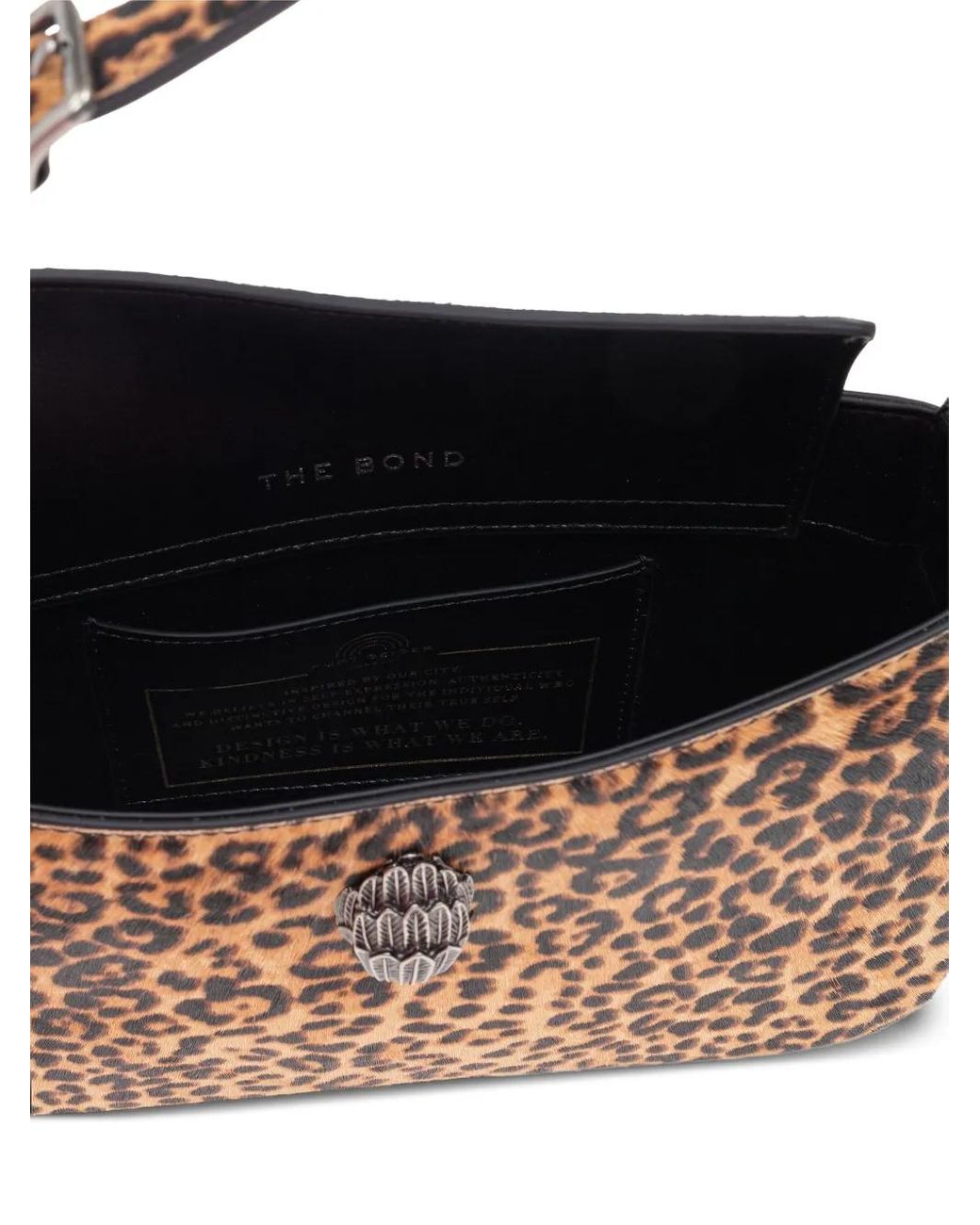 Kurt Geiger Bond Leopard-Print Shoulder Bag in Metallic | Lyst