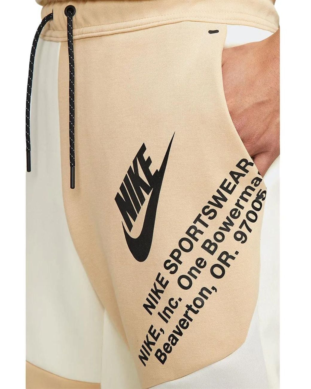 Nike Sportswear Tech Fleece Track Trousers in White for Men | Lyst