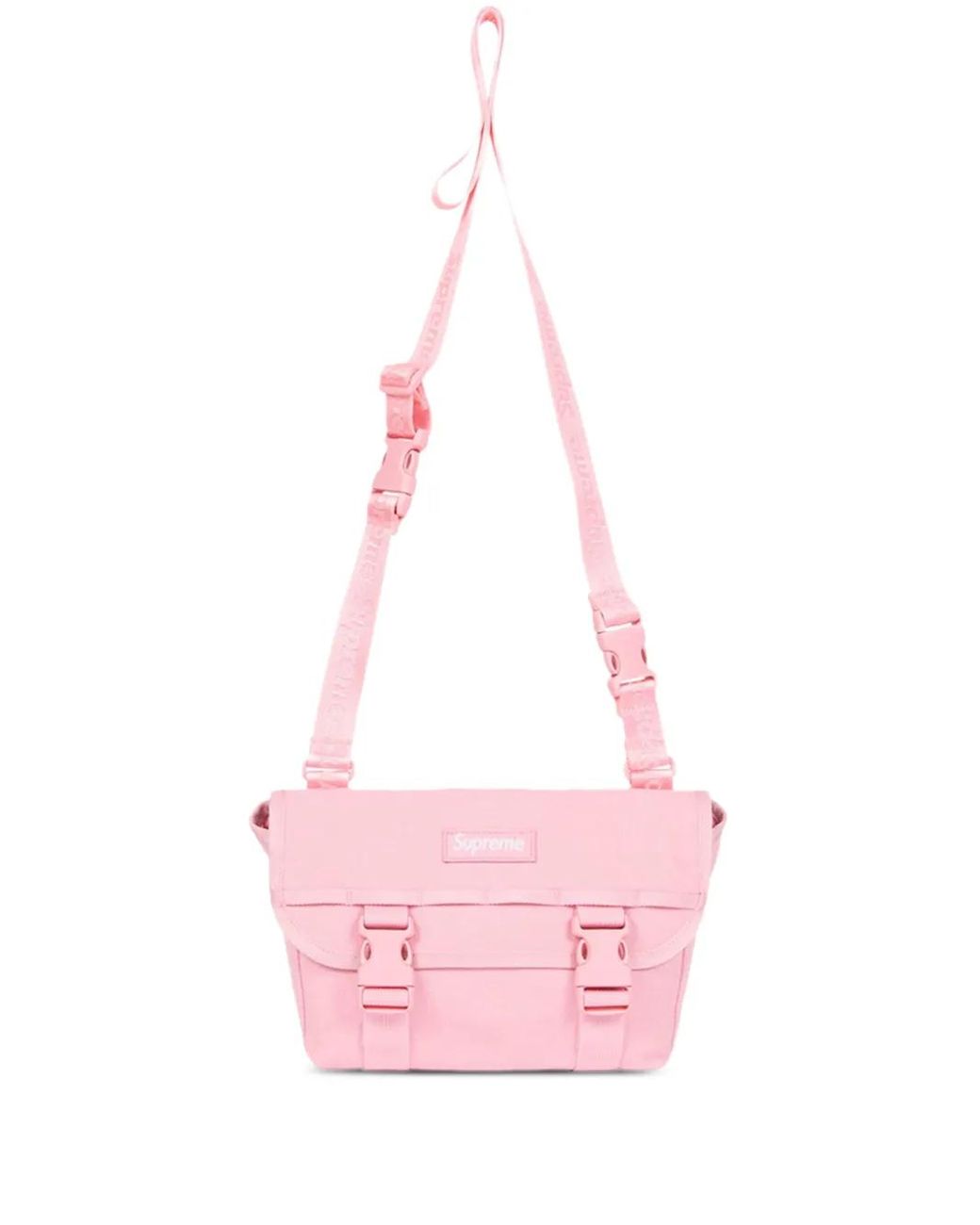 Supreme Mini Logo-Patch Messenger Bag in Pink for Men | Lyst