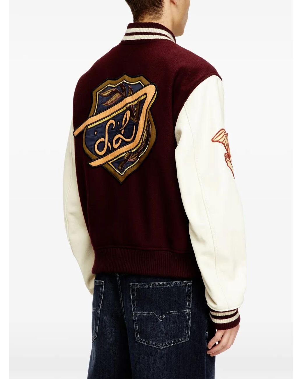 DIESEL L-Arry-Cp Patches-Embroideries Jacket in Brown for Men | Lyst UK