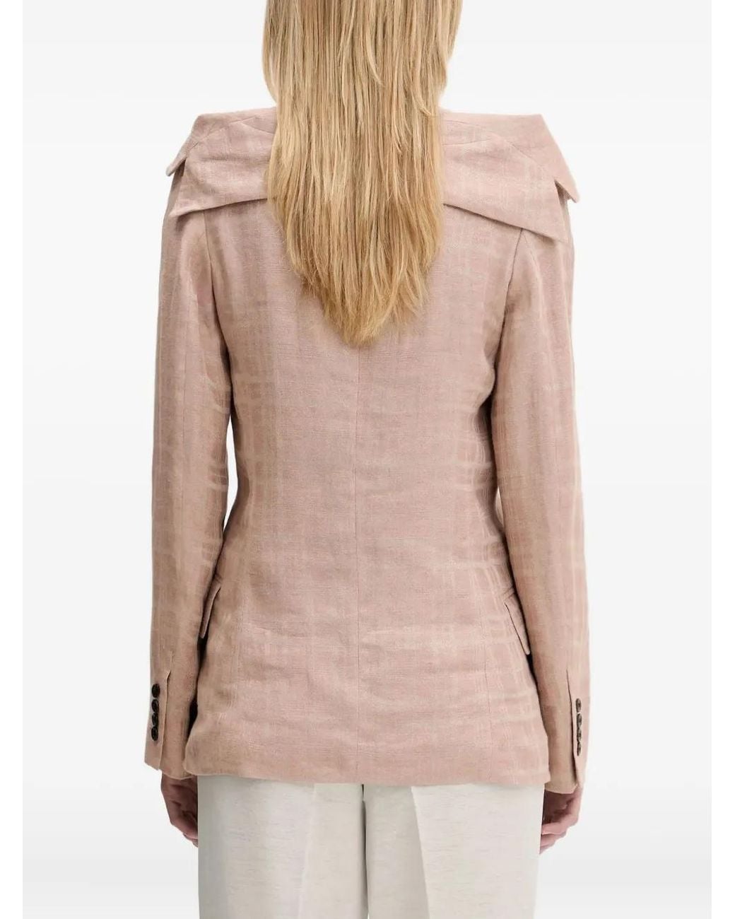 Our Legacy Dropped-Shoulder Checked Blazer in Natural | Lyst
