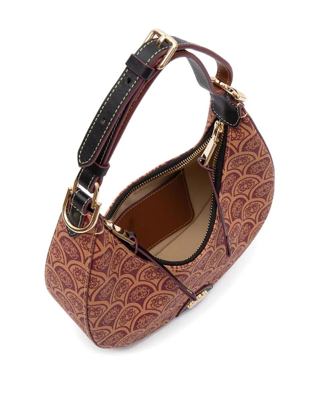 Isla Monogram Shoulder Bag in Brown | Lyst