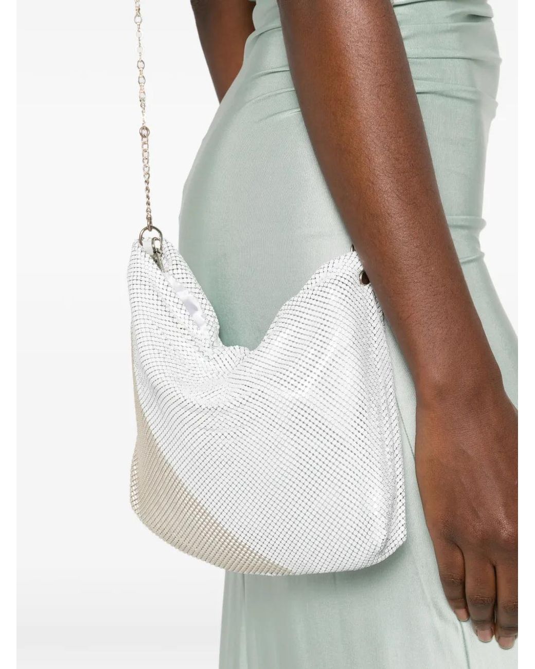 Laura B Rocky Chain-strap Shoulder Bag in White | Lyst
