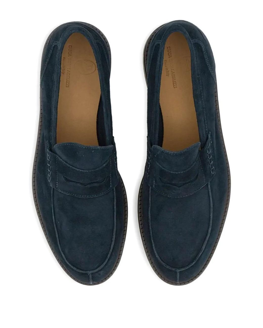 Duca Degli Abruzzi Amalfi Suede Loafers in Blue for Men | Lyst