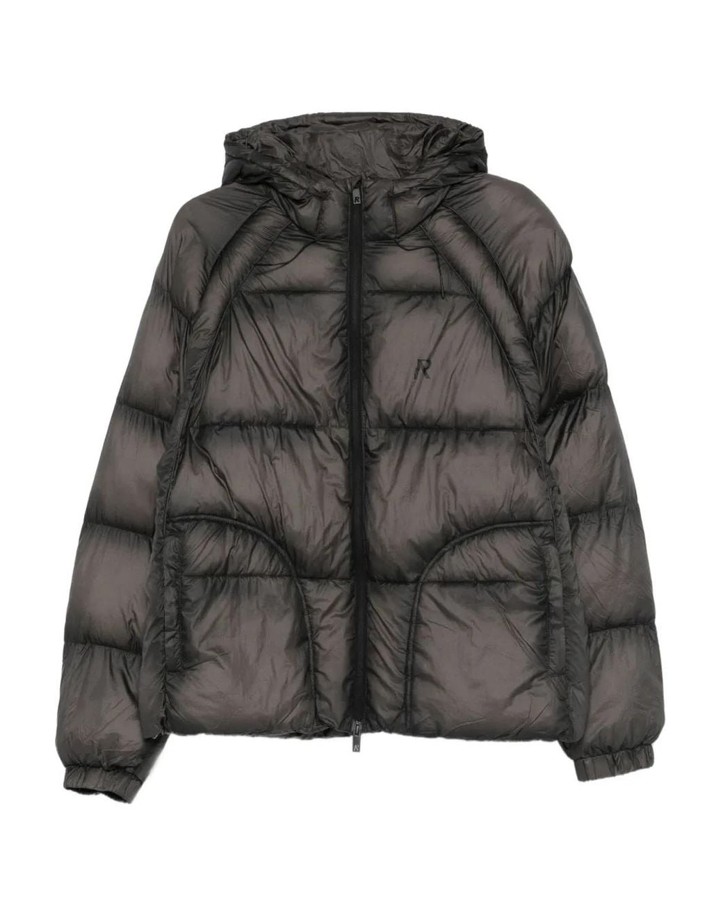 Represent Translucent Hooded Puffer Jacket in Gray for Men | Lyst