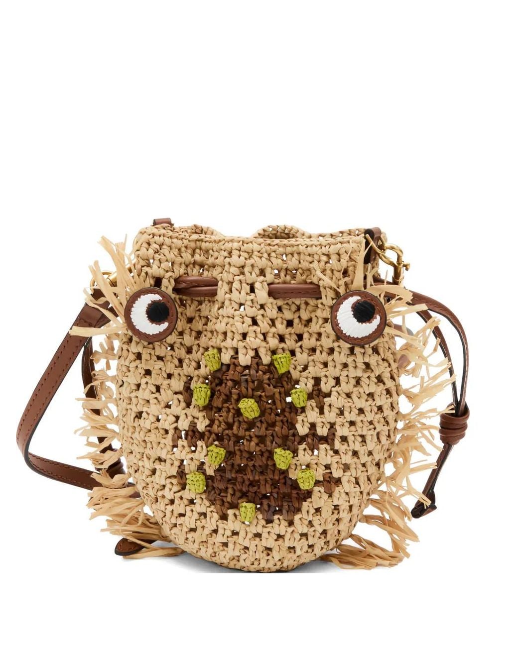 Anya Hindmarch Creatures Raffia Bucket Bag in Natural | Lyst