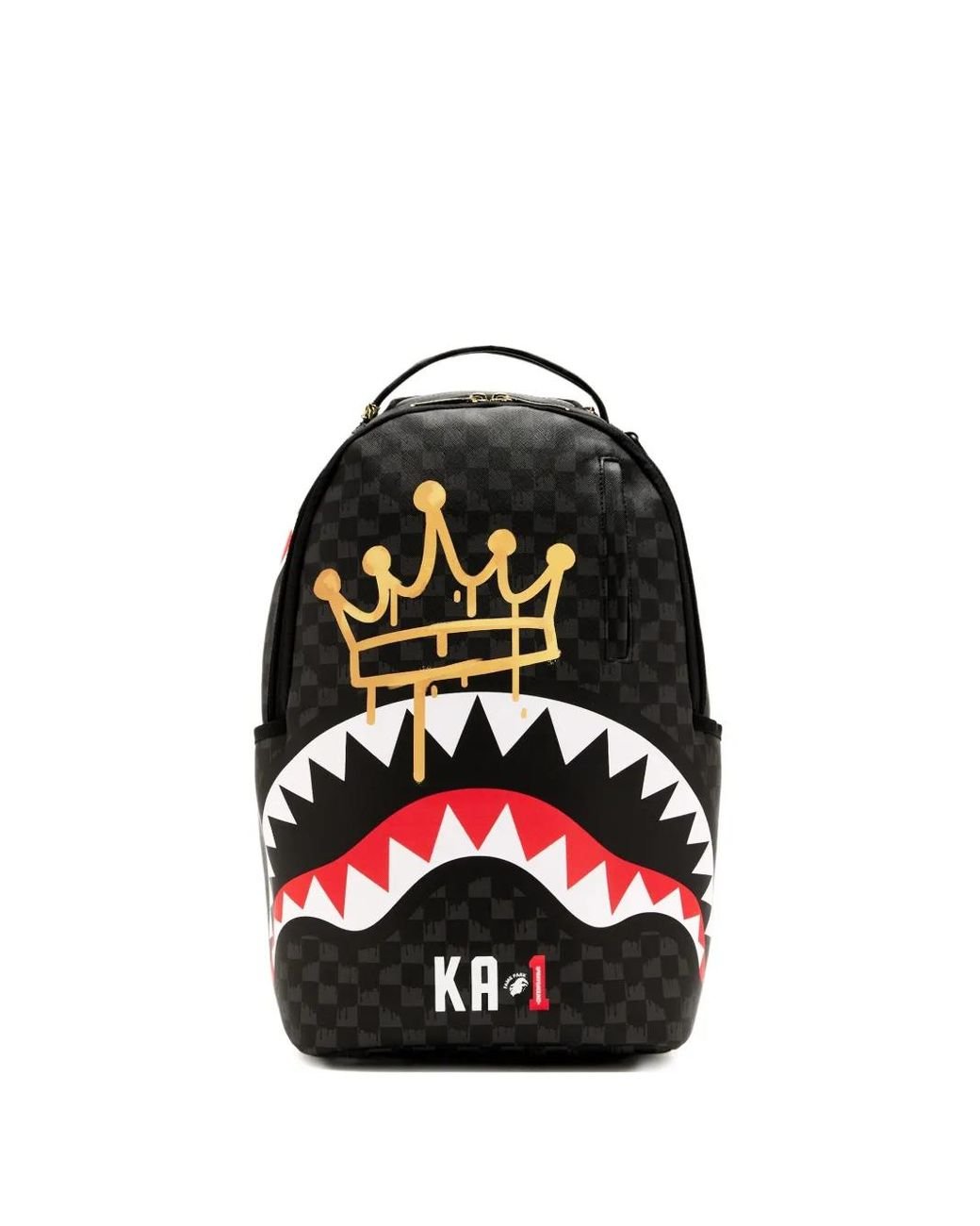 Sprayground X Ka1 Crown Drip Check Backpack in White for Men | Lyst