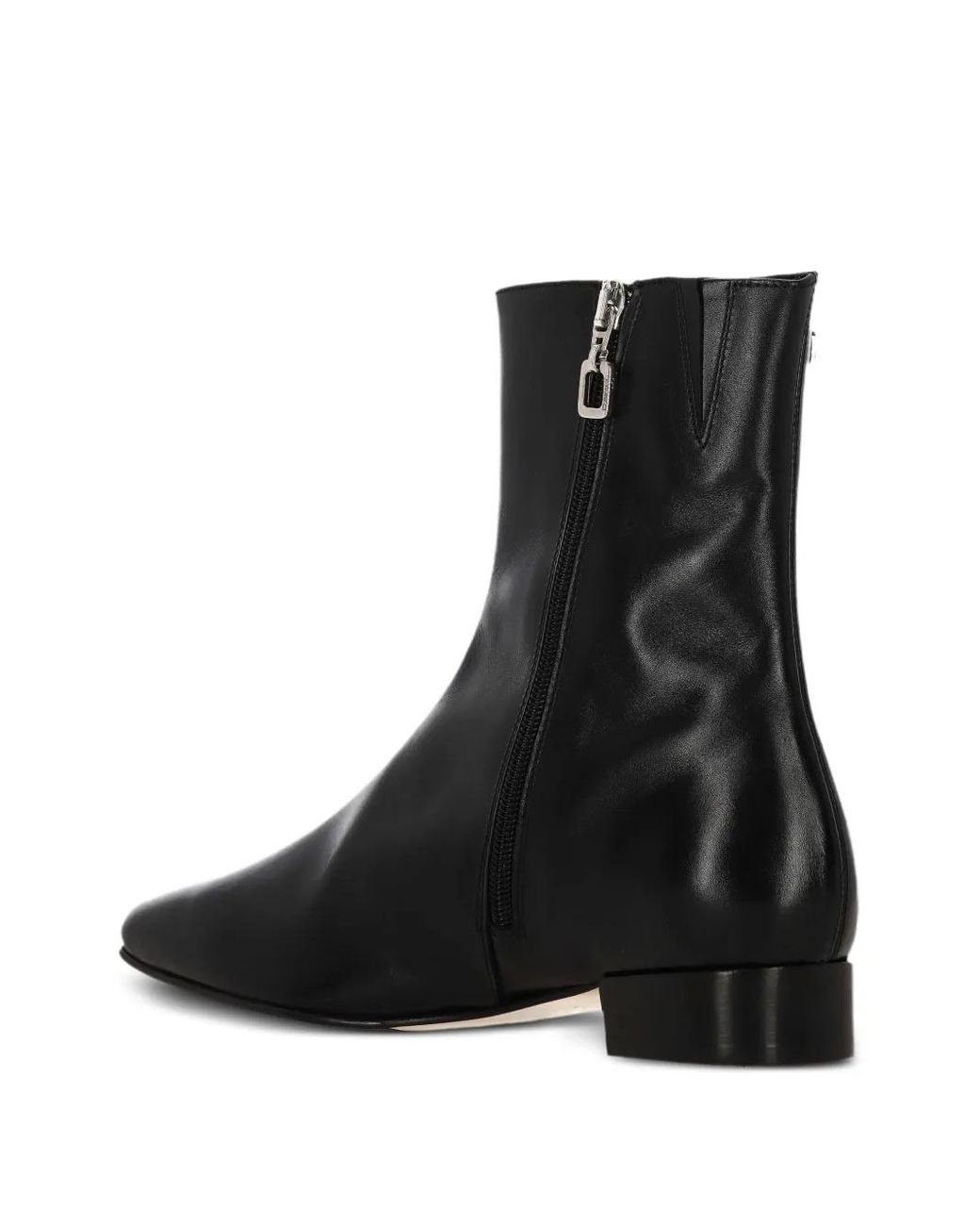CAREL PARIS Leather Zip Boots in Black | Lyst