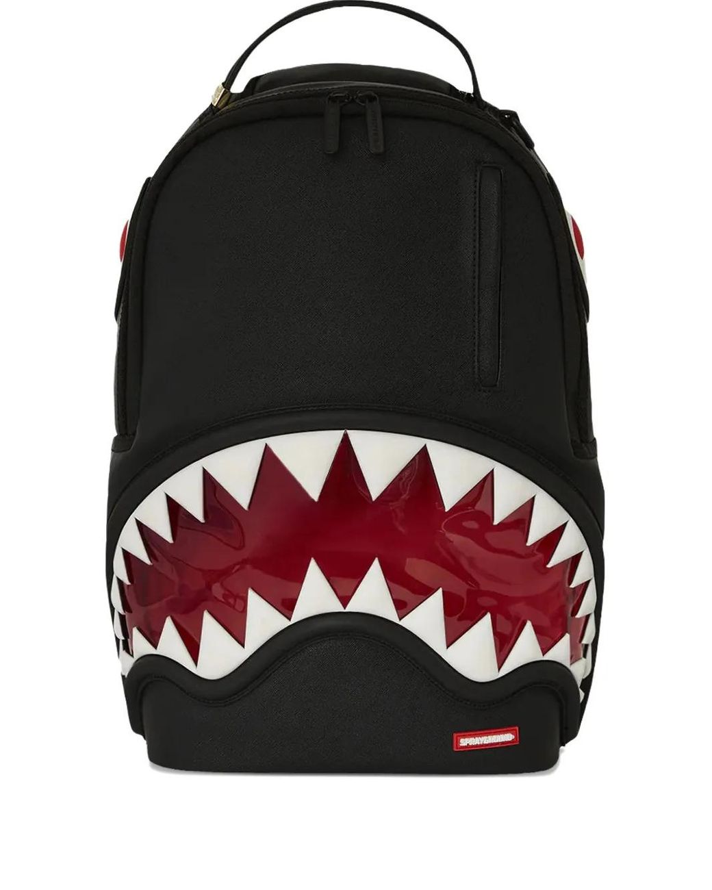Sprayground Logo-Patch Backpack in Black for Men | Lyst