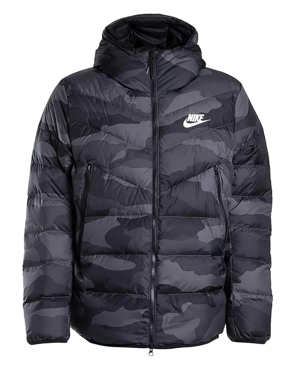 Nike Down-Fill Camouflage Puffer Jacket in Blue for Men | Lyst