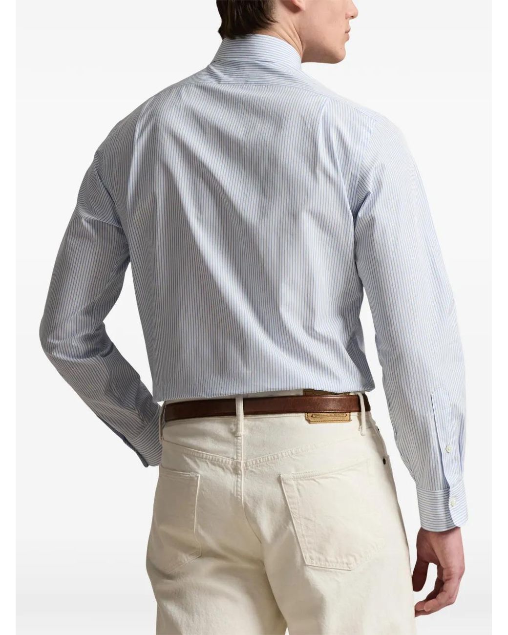 Polo Ralph Lauren X Thomas Mason Striped-Pattern Shirt in Blue for Men ...