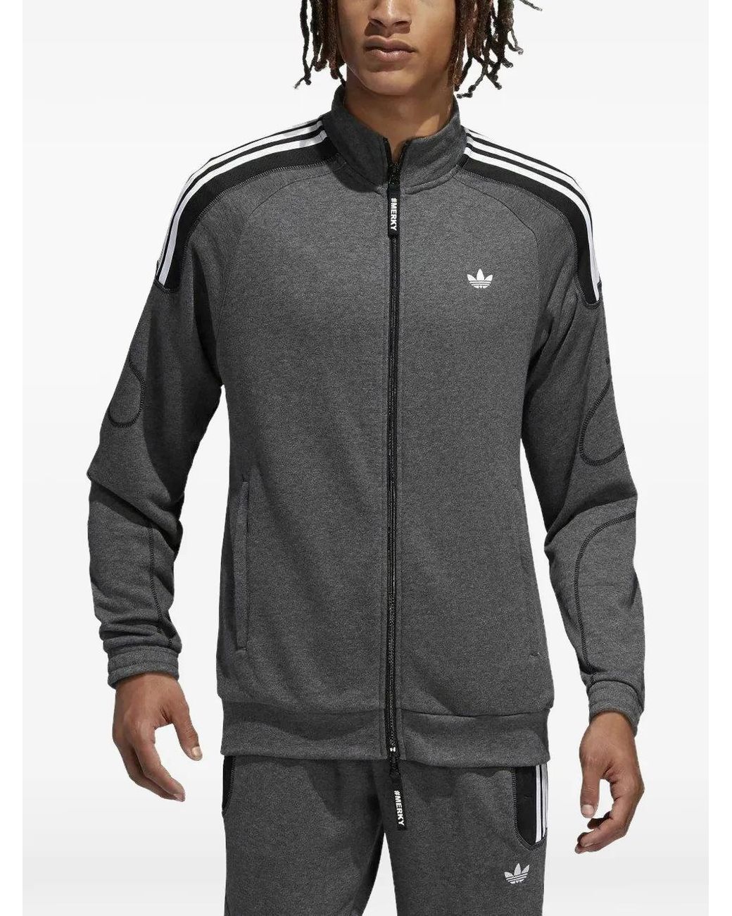 adidas Stormzy Zip-Up Track Jacket in Grey for Men | Lyst UK