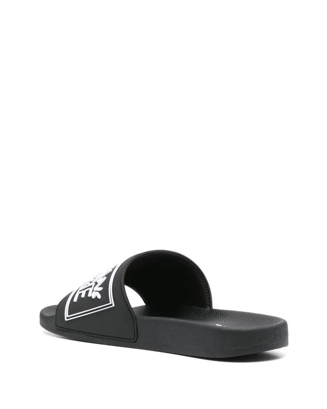 Versace Jeans Couture Logo-Embossed Slides in Black for Men | Lyst