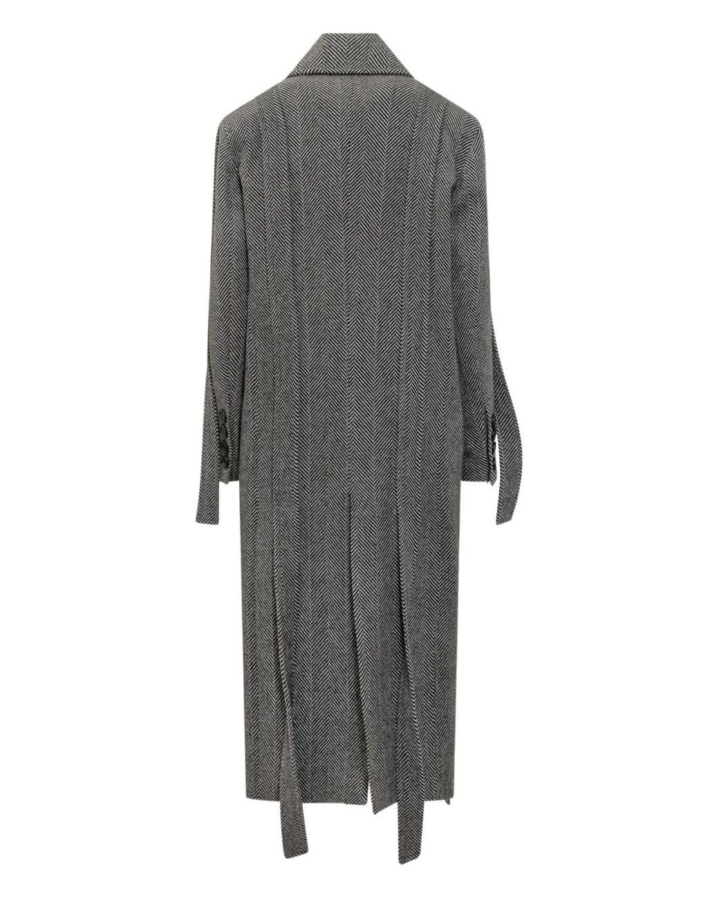 BATAKOVIC Belgrade Jade Double-Breasted Coat in Gray | Lyst