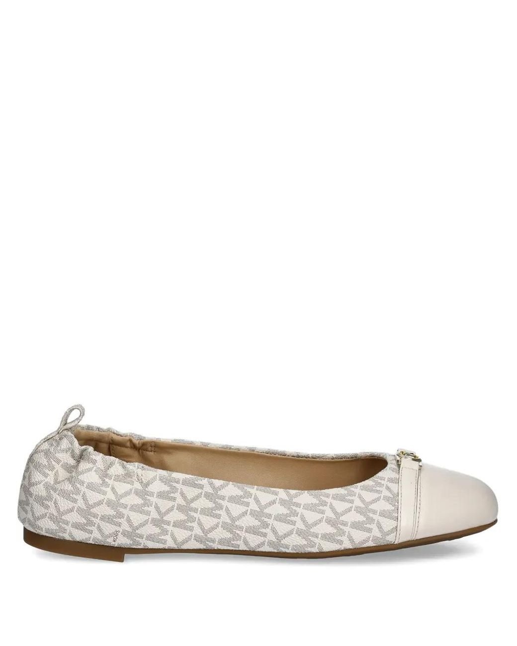 MICHAEL Michael Kors Monogram Ballet Flats in Natural | Lyst