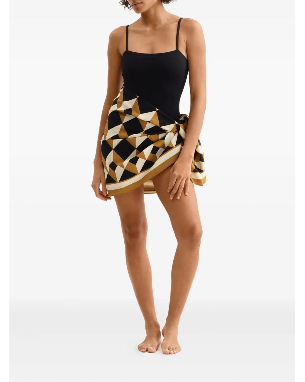 Eres Vibration Silk Pareo Skirt in Black | Lyst