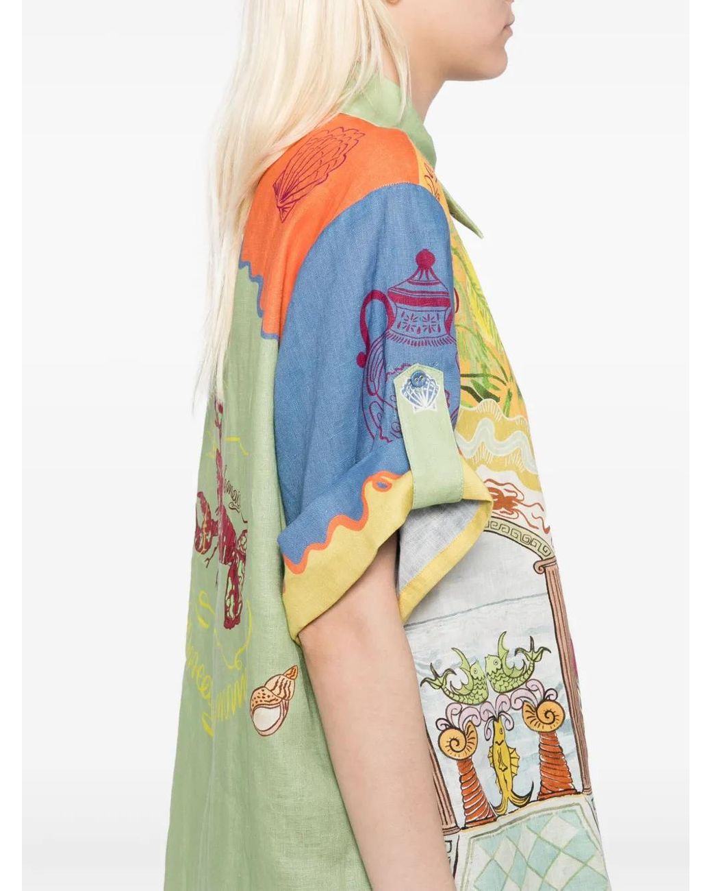 ALÉMAIS Surrealist Summer Shirt in Yellow | Lyst