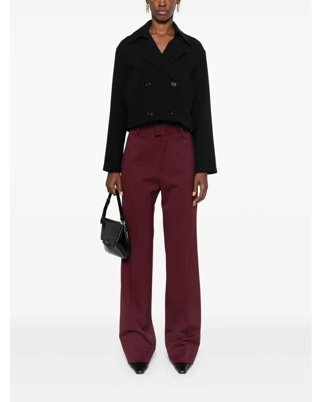 Theory Crepe Cropped Jacket in Black | Lyst