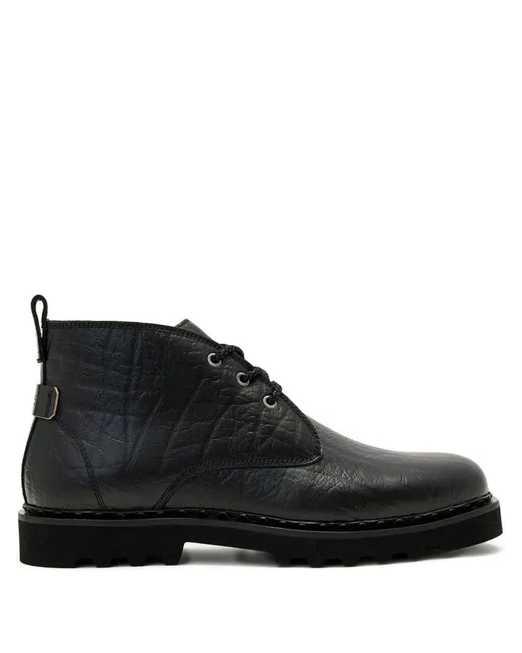 AllSaints Skiff Leather Boots in Black for Men | Lyst