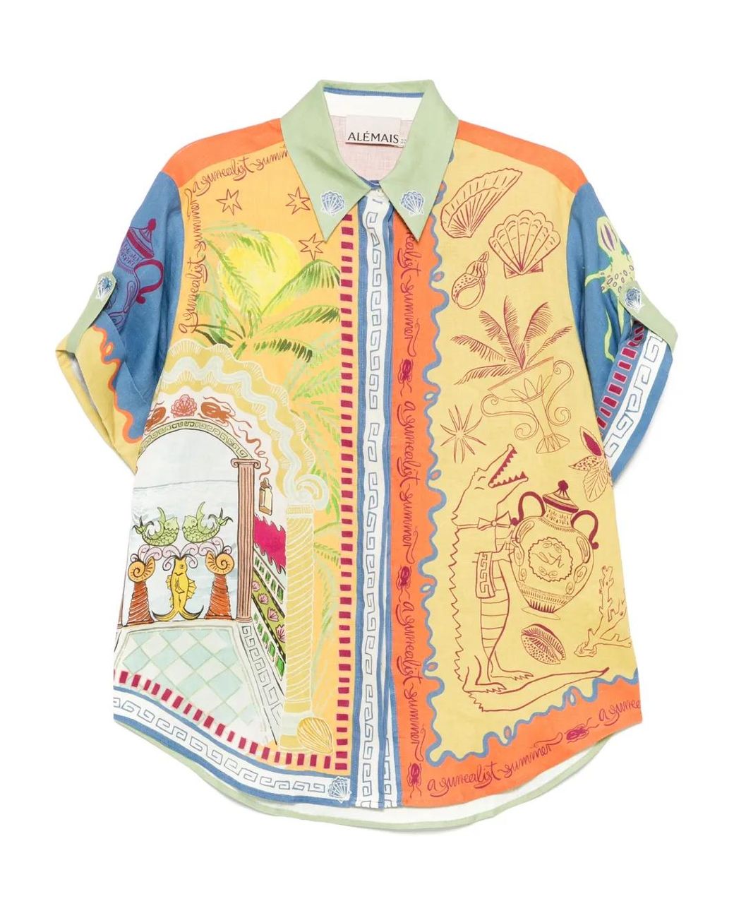 ALÉMAIS Surrealist Summer Shirt in Yellow | Lyst