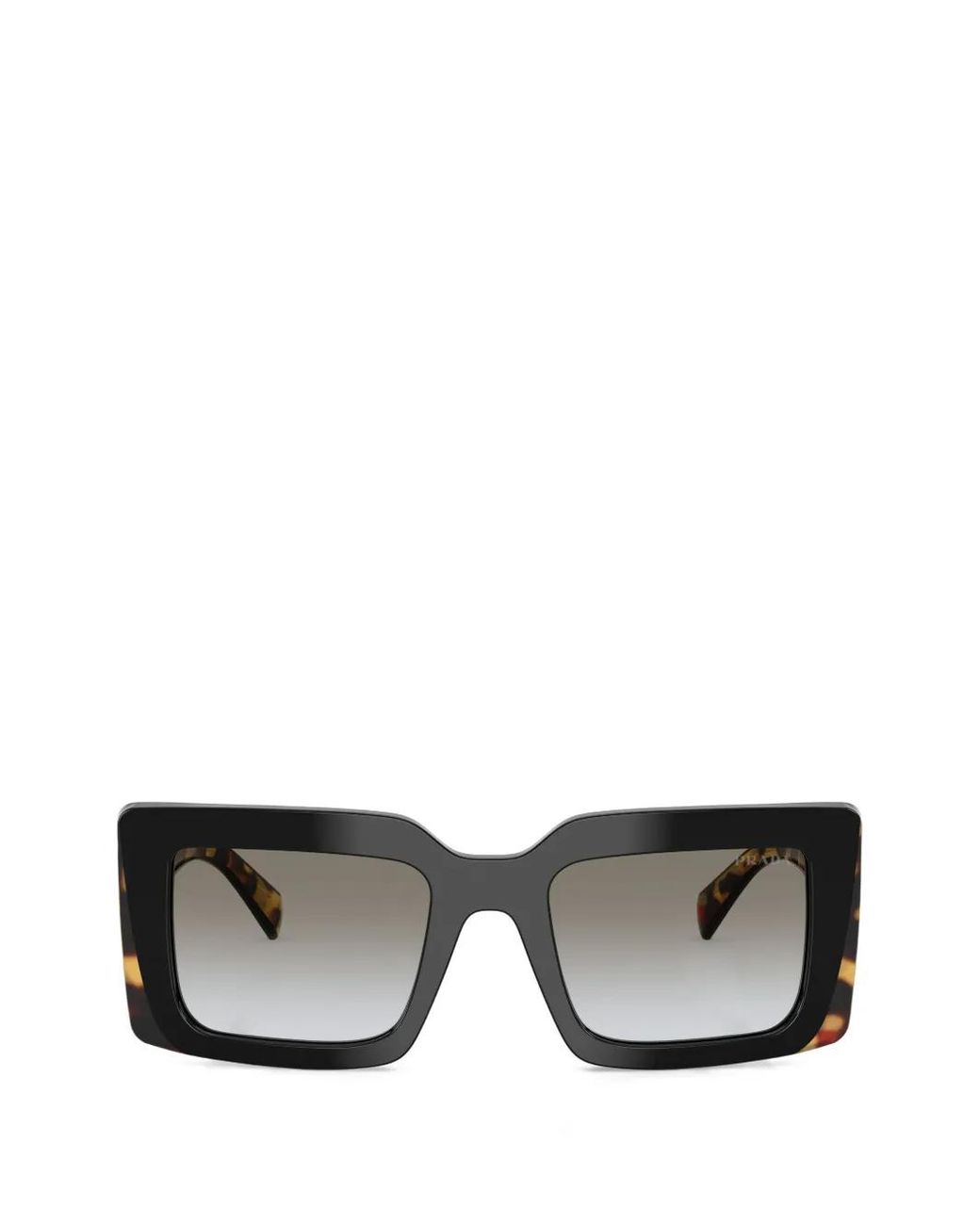 Prada Rectangle-Frame Sunglasses in Black | Lyst