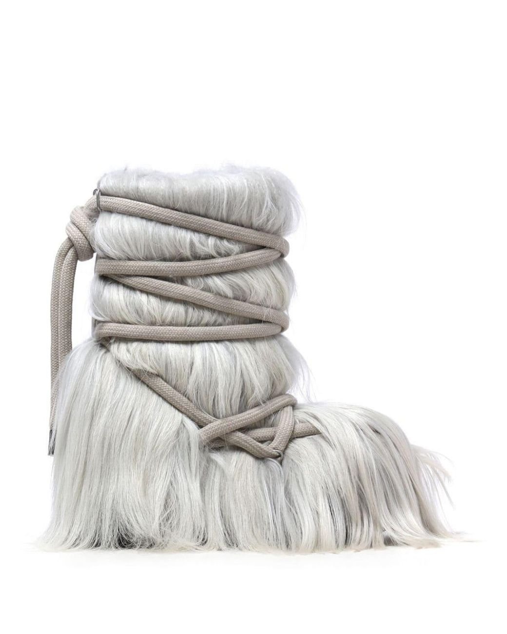 Rick Owens Lunar Mega Tractor Boots in White for Men | Lyst