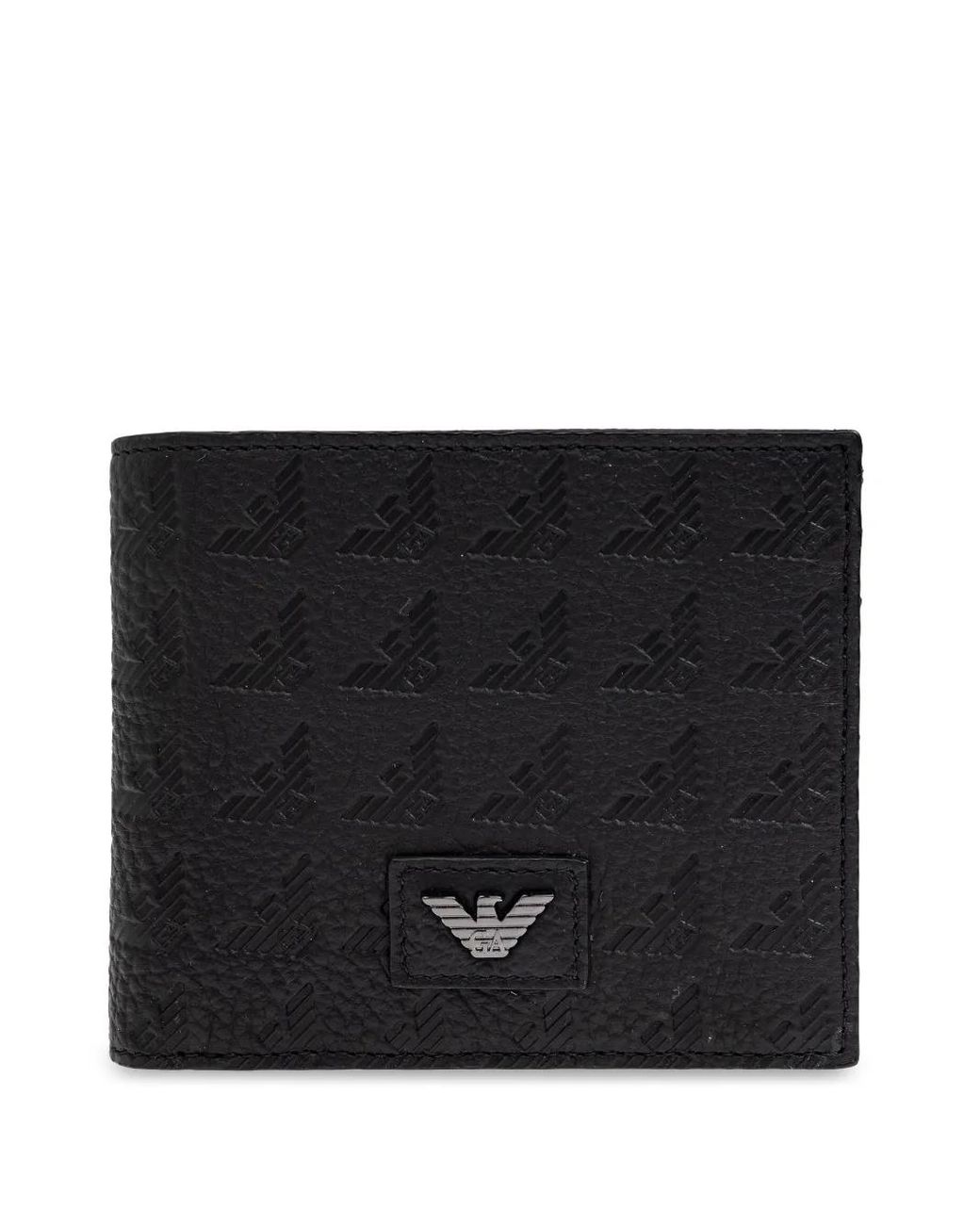 Emporio Armani Logo-Debossed Wallet in Black for Men | Lyst UK