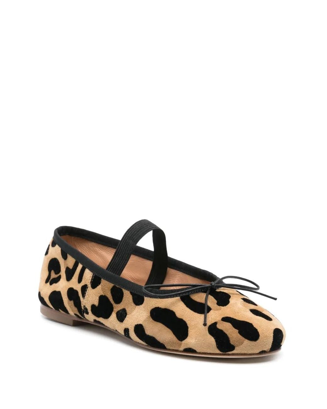 Anniel Leopard-Print Ballet Flats in Natural | Lyst