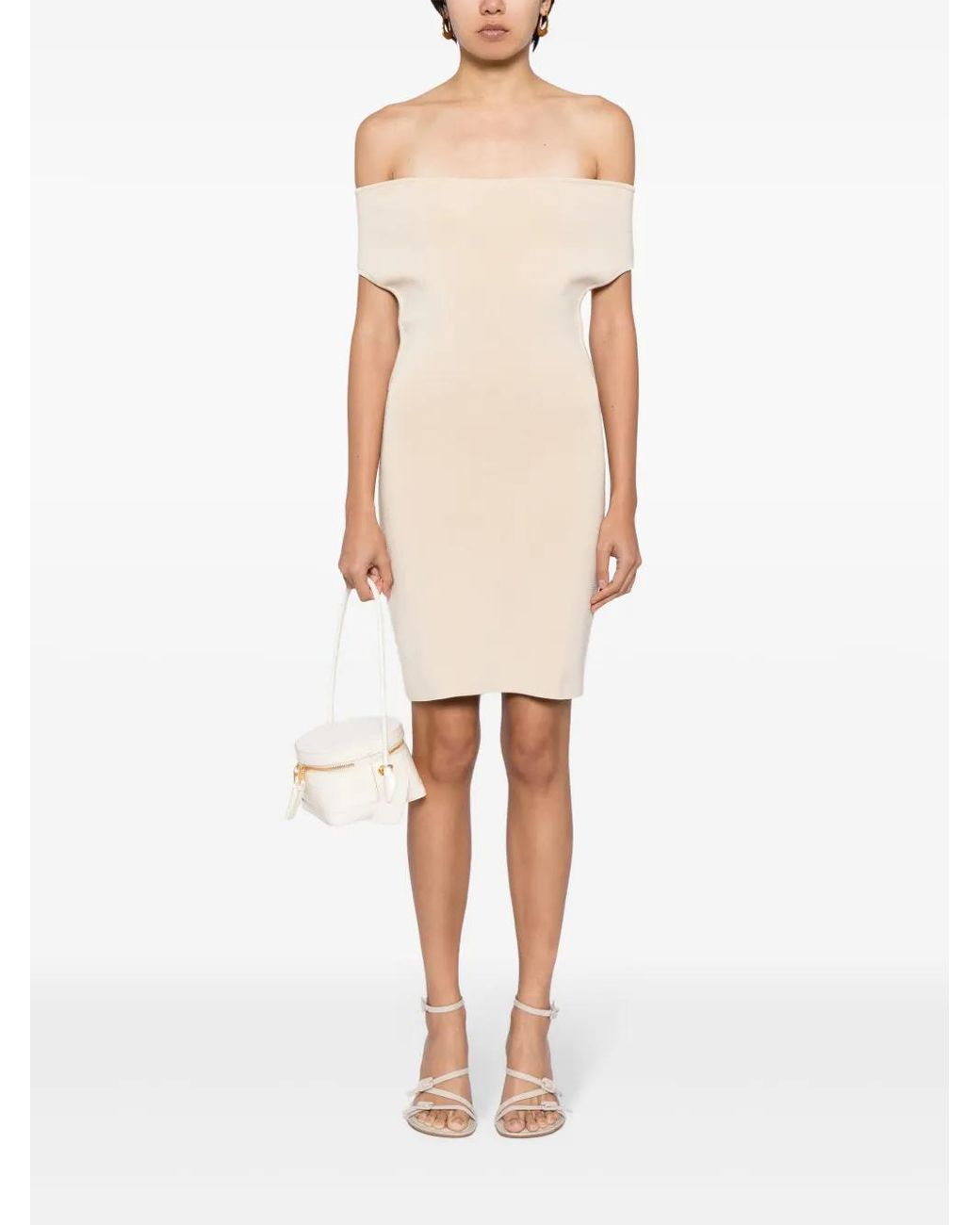 Jacquemus La Robe Cubista Short Dress in Natural | Lyst