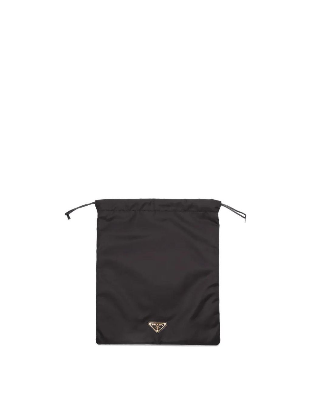 Prada Re-Nylon Drawstring Clutch Bag in White | Lyst UK