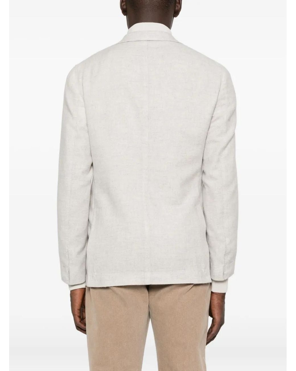 Eleventy Three-Button Pocket Blazer in White for Men | Lyst UK